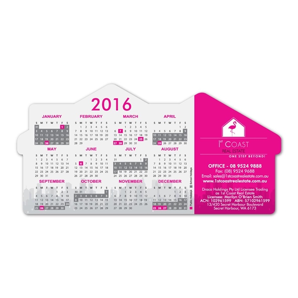 House Shaped Magnet - 20 mil Real Estate full color-magnets ...