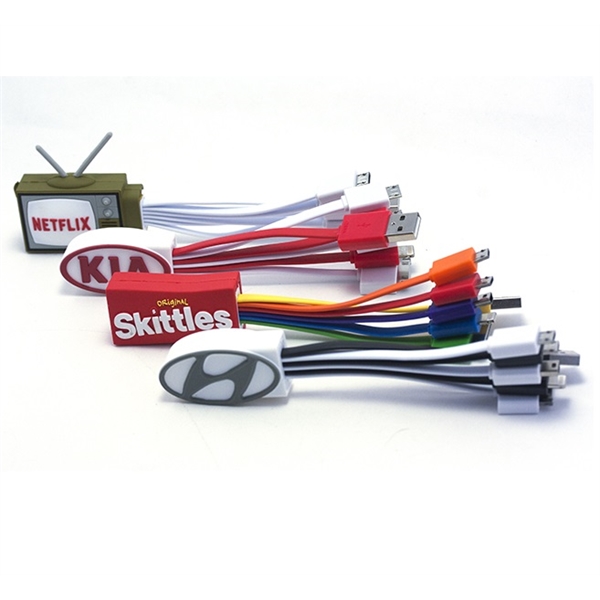 Custom USB Cable 2D/3D soft pvc charging | EverythingBranded USA