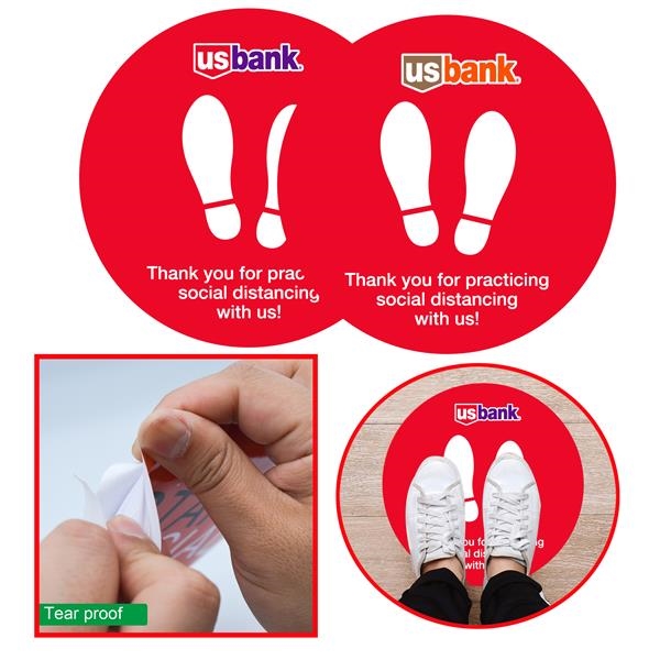 PPE Floor Decal, 6 Ft Apart Social Distance Sticker | EverythingBranded USA