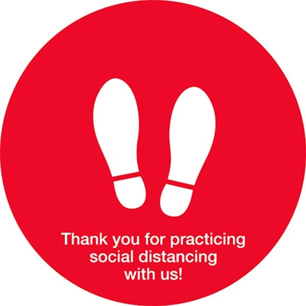 PPE Floor Decal, 6 Ft Apart Social Distance Sticker | EverythingBranded USA