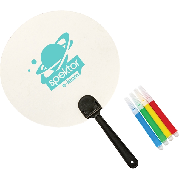 Coloring Paper Fan Set | EverythingBranded USA