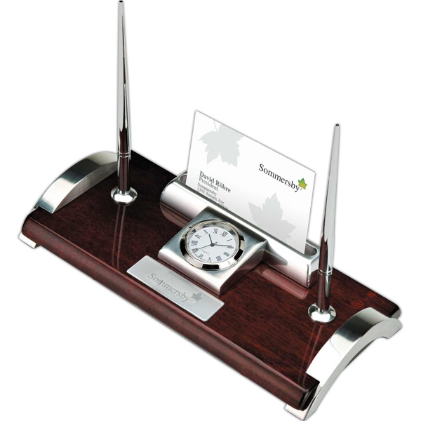 Clock/ Card Holder and Pen Stand | EverythingBranded USA