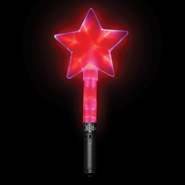 Huge Red 12" Flashing LED Light Up Glow Star Wand | EverythingBranded USA