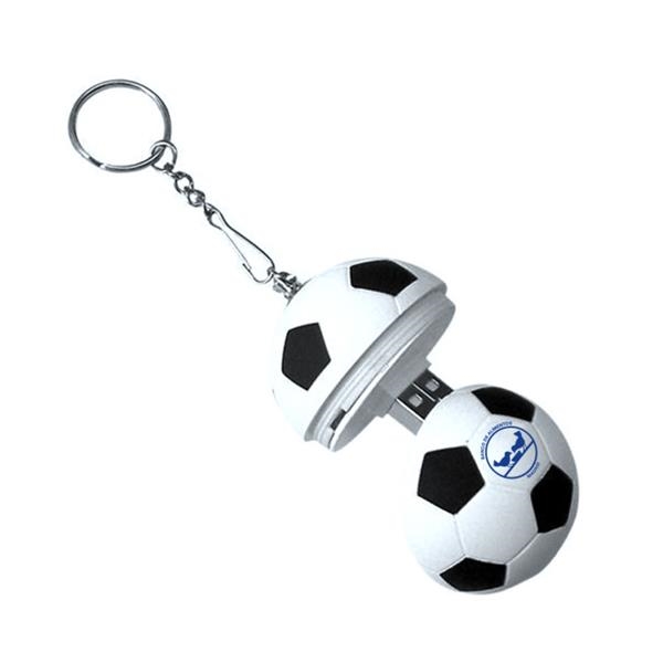Soccer Shaped Fast USB Drive with Keyring | EverythingBranded USA