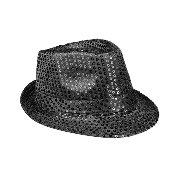 Black Sequin Fedora | EverythingBranded USA