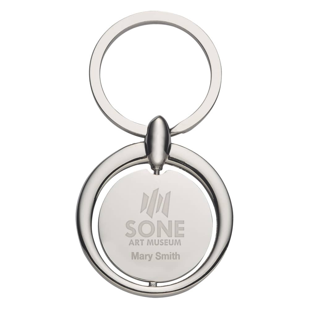 Custom Branded Circular Metal Key Tag — Printed With Your Logo ...