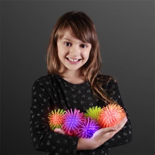 Soft Assorted Light Up Puffer Balls With Printed Card ...