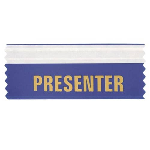 Presenter Ribbon 4"L x 1.625"W Badge Ribbons | EverythingBranded USA