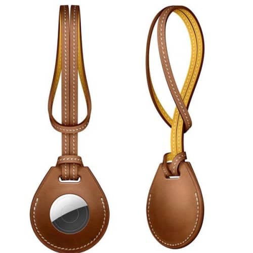 Leather Air-Tag Holder w/ Loops Custom Luggage Tag | EverythingBranded USA