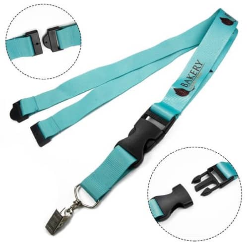 Polyester Full Color Lanyard w/Safety Break & Buckle Release ...