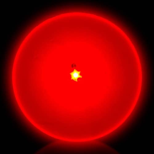 Red Flashing LED Light Up Glow Circle Blinky | EverythingBranded USA