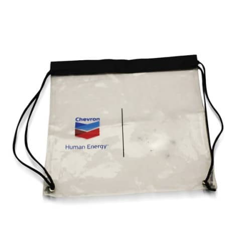 Clear PVC Drawstring Bag | EverythingBranded USA