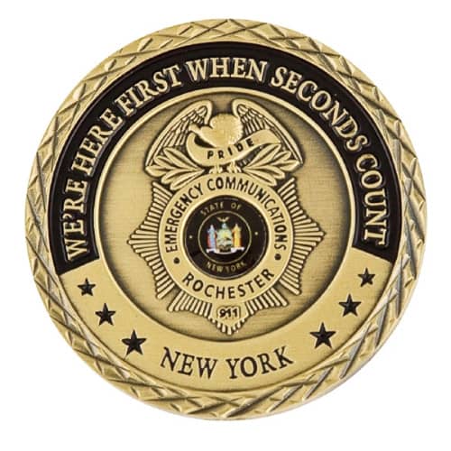 Brass Challenge Coin Antique Gold Plating 2" | EverythingBranded USA