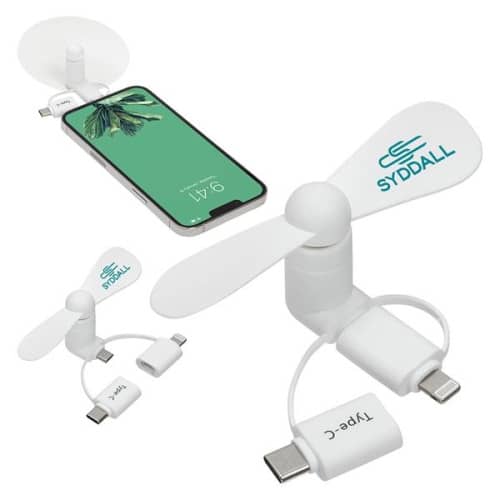 3-in-1 Mini Phone Fan | EverythingBranded USA
