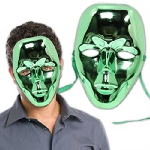 Green Metallic Full Face Masks | EverythingBranded USA