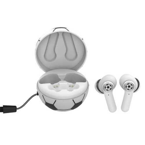 Soccer Style Wireless Earbuds & Charging Case Earphones ...