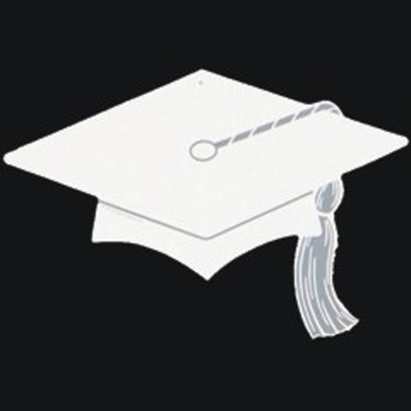 White Graduation Cap Cutout | EverythingBranded USA