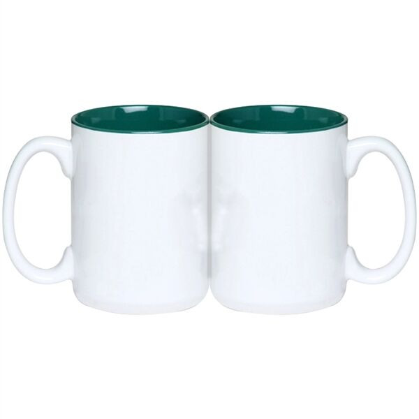 Full Color Sublimated 15 oz. Two-Tone Ceramic Coffee Mug ...
