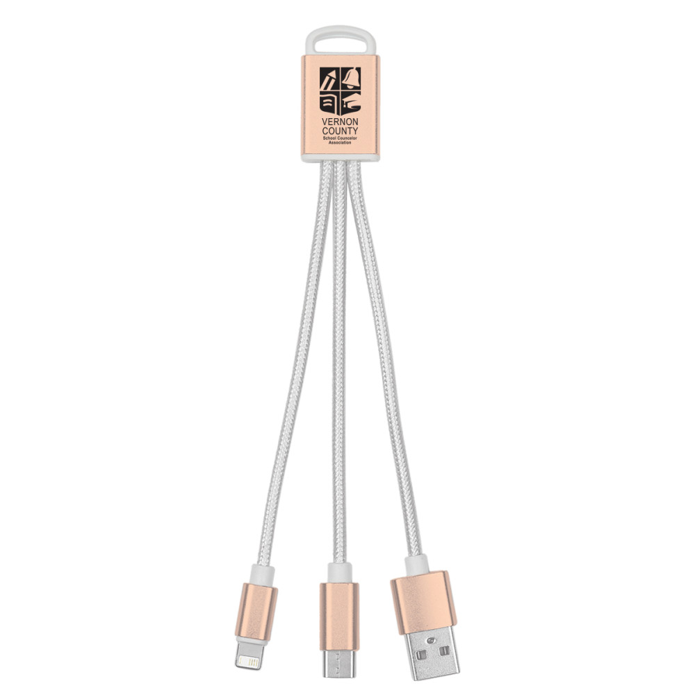 3-In-1 Braided Charging Buddy | EverythingBranded USA