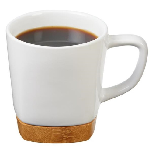 11 oz. Ceramic Mug with Removable Bamboo Coaster Bottom ...