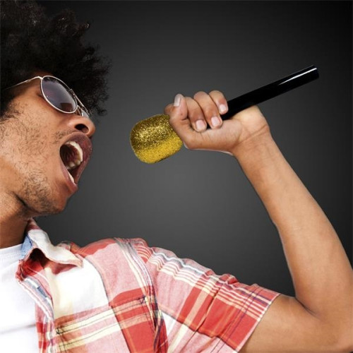 Gold Glitter Microphone | EverythingBranded USA