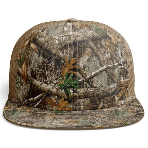 TUF™ Realtree® Flat Bill Trucker Hat Camo Mesh Caps | EverythingBranded USA