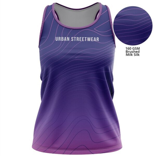 Women's 160 GSM Brushed Milk Silk Sublimation Tank Top ...