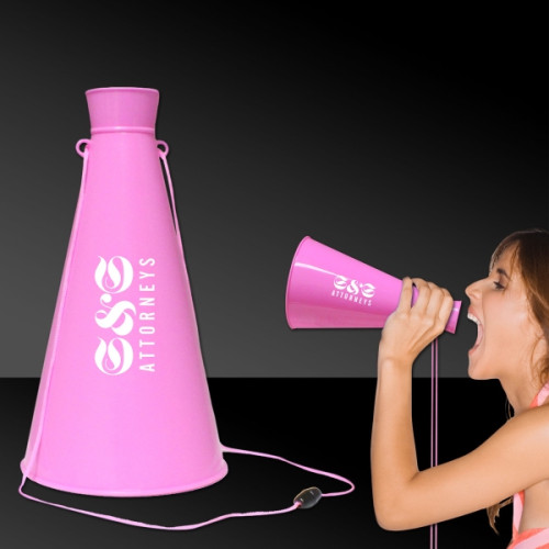 9" Pink Plastic Megaphones | EverythingBranded USA