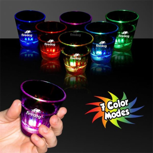 2 oz. Rainbow Light-Up LED Glow Shot Glass | EverythingBranded USA