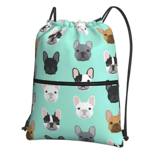 Premium Sublimated Drawstring Zipper Pocket Backpack 14"x17 ...