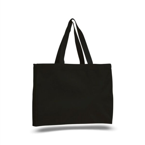 12 Oz. Cotton Canvas Gusset Tote Bag With Web Handles ...