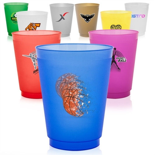 16 oz. Frost Flex Frosted Plastic Stadium Cup | EverythingBranded USA