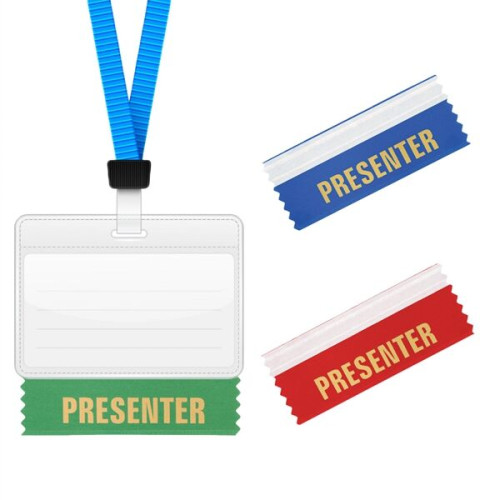 Presenter 4"L x 1.625"W Badge Ribbons | EverythingBranded USA