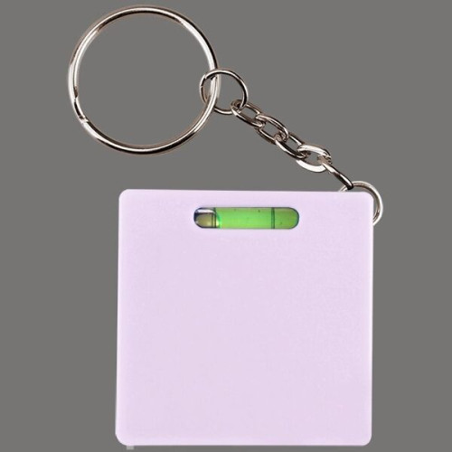 Square tape measure with level key chain | EverythingBranded USA