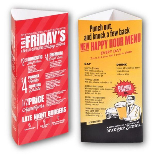 Large 3-Sided 11 pt. Glossy Table Tent | EverythingBranded USA